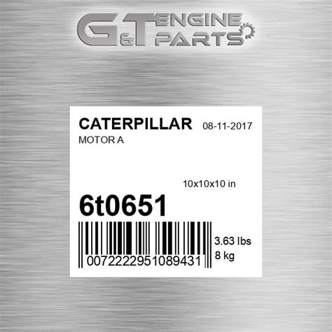 6t0651 Motor A Fits Caterpillar New Aftermarket
