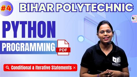 Python Programming Conditional And Iterative Statements Ch2 Lec 4 Bihar Semester Live