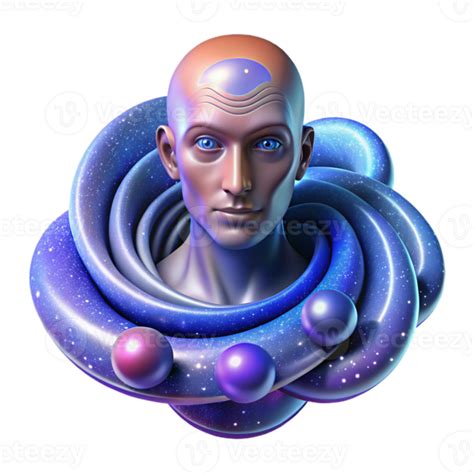 Extraordinary Artistic Portrait Of An Abstract Figure Composed Of Swirling Galaxies And Nebulae