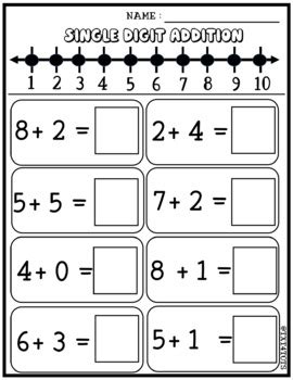 Single Digit Addition By Txt4Tots TPT