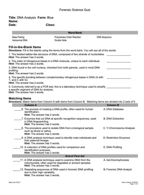 Everyone Learns Forensic Science Dna Analysis│stem Cte Activities