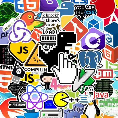 50pcs Cool Programming Stickers Internet Java Php Docker Geek Etsy Uk