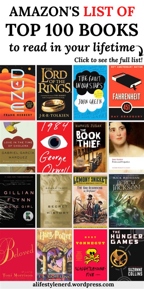 Top 100 Books To Read In Your Lifetime 100 Books To Read Top 100 Books 100 Book