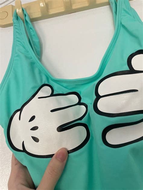 Mickey Mouse One Piece Swimsuit Womens Fashion Swimwear Bikinis