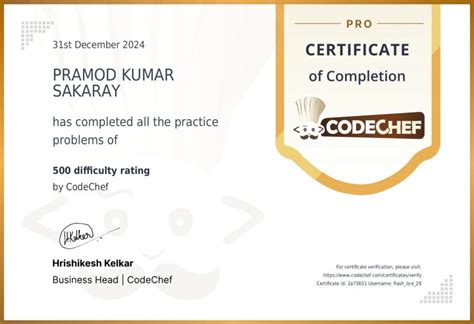Sakaray Pramod Kumar On Linkedin Codechef Problemsolving