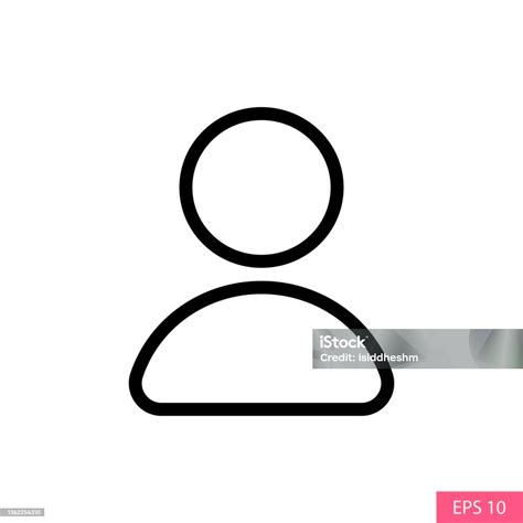 웹 사이트 디자인 앱 Ui 흰색 배경에서 격리된 라인 스타일 디자인의 사용자 또는 연락처 아이콘입니다 Eps 10 벡터