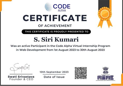 Siri Kumari Sunkara On Linkedin Codealpha