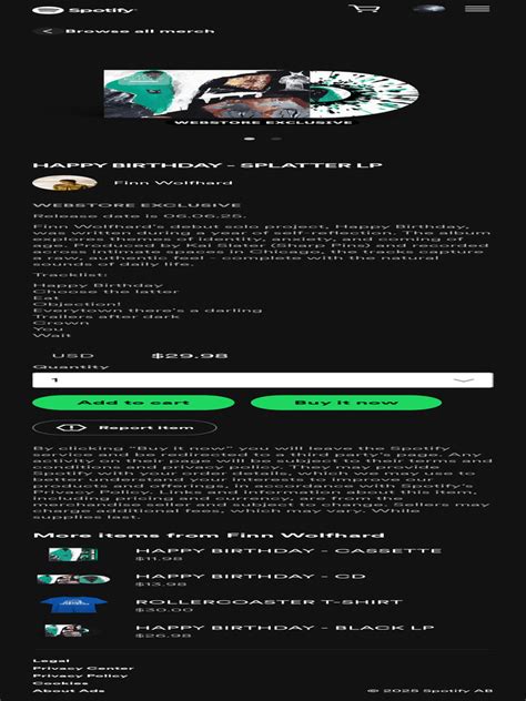 Spotify Happy Birthday Splatter Lp Pdf