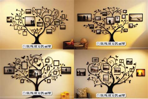 Tree Photo Frame Wall Decor SVG Bundle Graphic By NGISED Creative Fabrica