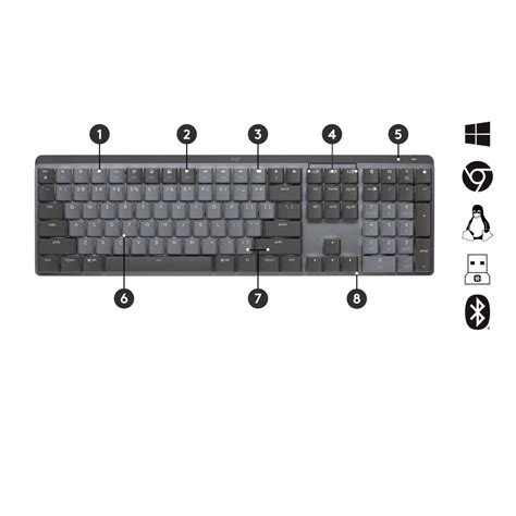 LOGITECH MX Mechanical Wireless Illuminated Performance Keyboard Graphite Suisse Qwertz 920