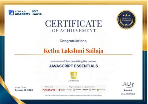 Ccbp Ccbpacademy Javascript Nxtwave Lakshmi Sailaja Kethu