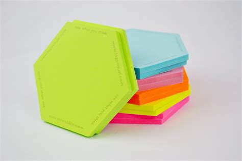 Hexagon Sticky Notes Logovisual Ltd