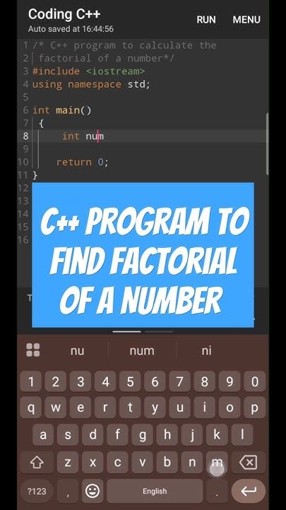 Find Factorial Of A Number In C Shorts Coding Factorials Codewithamna Youtube