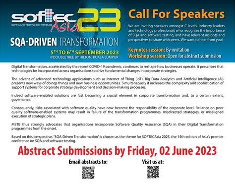Malaysian Software Testing Board On Linkedin Softecasia2023 Sqatransformation