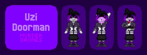 Murder Drones Uzi Doorman My Pixel Art Style By Chippercelery23 On