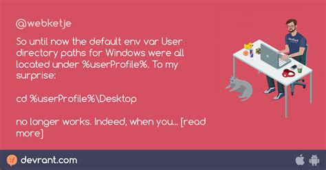 Path So Until Now The Default Env Var User Directory Paths For