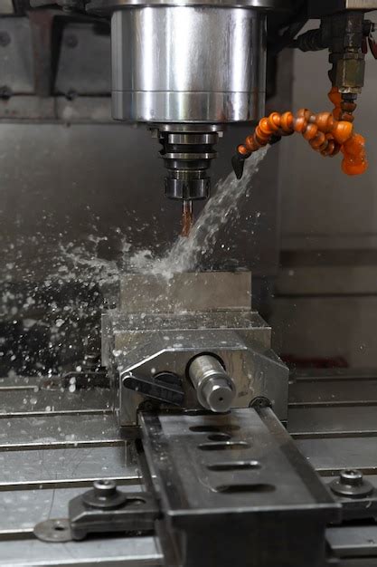 Premium Photo Metalworking Cnc Milling Machine Cutting Metal Modern Processing