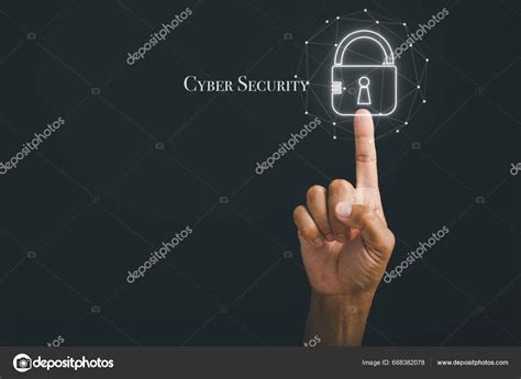 Cybersecurity Internet Network Security Concept Mesh Architecture Businessman Points Touches