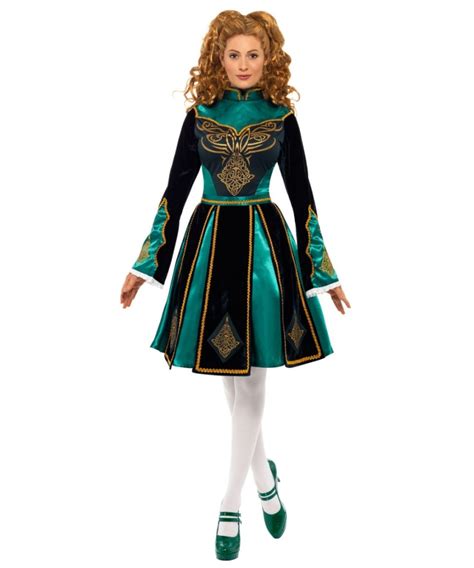 Adult Traditional Irish Dancer Plus Costume Halloween Costume Dancewear Costumes