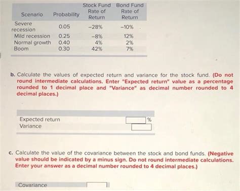 Solved B Calculate The Values Of Expected Return And