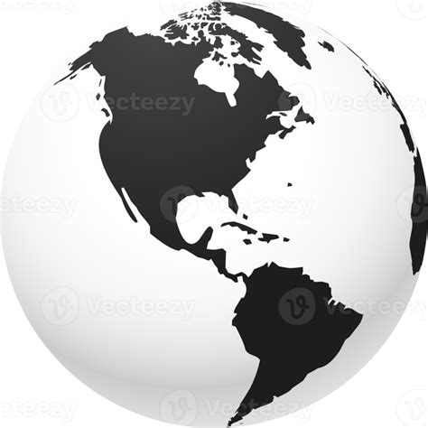 World Globe Earth Map 19053737 Png