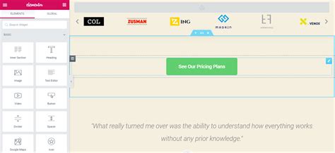 Elementor Menu Anchor Link To A Section Element How