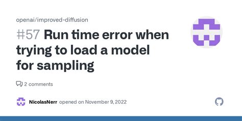 Run Time Error When Trying To Load A Model For Sampling · Issue 57 · Openaiimproved Diffusion