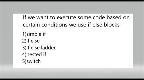Control Statements In C If Else Block Decision Making Statements