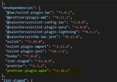 no matching version found for prettier plugin apex 1 10 1 · issue 1284 · forcedotcom cli · github