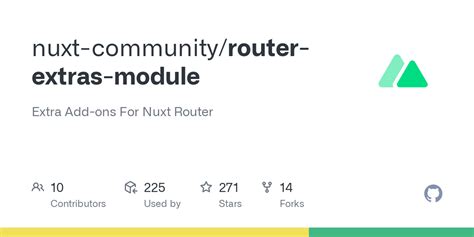 Github Nuxt Communityrouter Extras Module Extra Add Ons For Nuxt Router