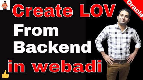 Create Lov In Webadi From Backend Oracle Shooter Youtube