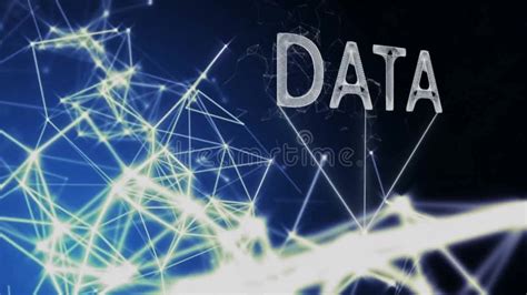 Animation Of Information Data Connection Business Text Over Glowing