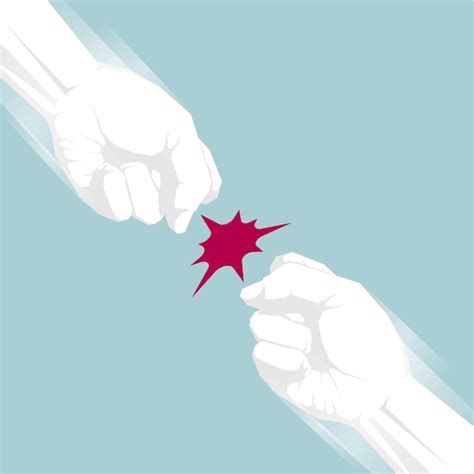 Premium Vector Drawn Fist For Power Concept Design Two Fists Confrontation