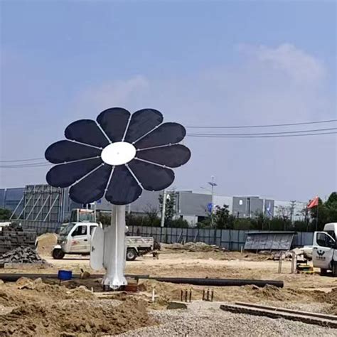 江苏 低碳光伏太阳花安装完毕 北京万泽宏盛