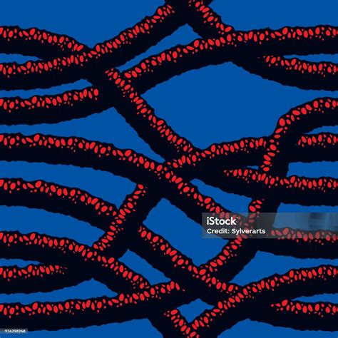 공포 영화 스타일 완벽 한 패턴 벡터 배경입니다 엃 혀 있었습니다 뿌리 또는 본질적인 생물학적 생명체 이상한 끝 없는 그림 패브릭 벽지 포장지 웹 및 인쇄에 대 한 사용