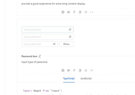 The Input Password Component Shows 2 Different Icons For Toggling The