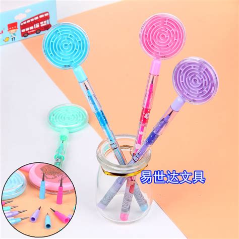 迷宫导弹笔儿童免削铅笔小学生下蛋笔无毒卡通2 0幼儿园子弹铅芯 虎窝淘