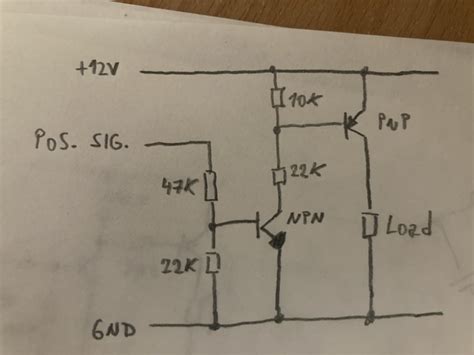 Changing A Negatively Switch Circuit To A Positively Switched Circuit With A PNP Transitor