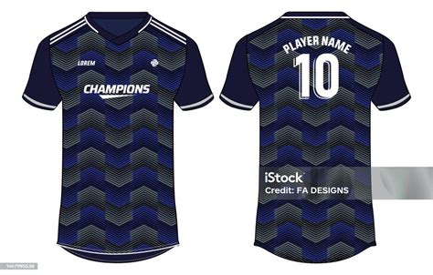 스포츠 티셔츠 저지 디자인 평면 스케치 벡터 일러스트 레이 션 추상 하프톤 패턴 축구 크리켓 배구 럭비 테니스 배드민턴 유니폼 키트에 대 한 전면 및 후면보기가있는 축구