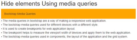 Bootstrap Media Queries Learn The Examples Of Bootstrap Media Queries