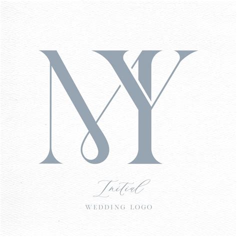 Premium Vector My Initial Monogram Wedding Logo