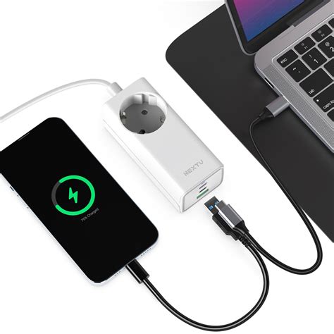 이지넷유비쿼터스 Nextu 추오이 Pd Pps 65w 3포트 Gan 접지 초고속 멀티 충전기 Next Qc630gan충전기케이블분리형유선케이블형포트정보 총3포트