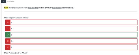 Solved Rank The Following Atoms From Most Negative Electron