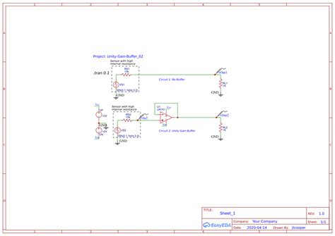 Unity Gain Buffer 02 EasyEDA Open Source Hardware Lab