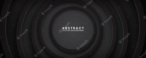 Premium Vector 3d Black Geometric Abstract Background Overlap Layer On Dark Space With Circles