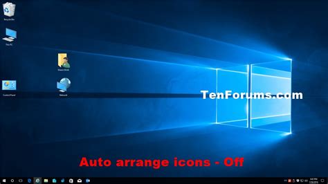 Turn On Or Off Auto Arrange Desktop Icons In Windows Tutorials