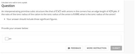 Solved Calculate Ionic Radii In Ionic Crystals Question An Chegg Com