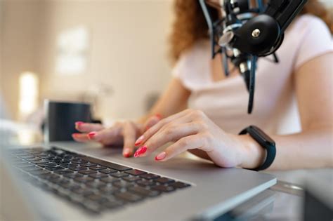 Premium Photo Close Up Of Woman Hands Typing On Laptop Keyboard At The Office