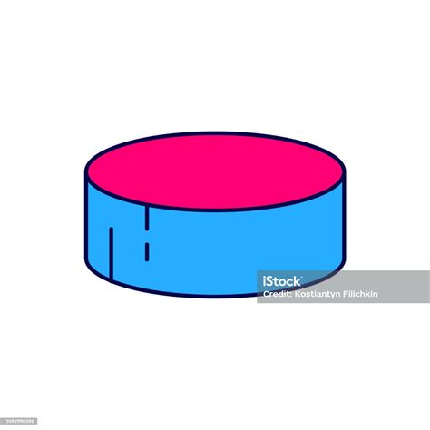 채워진 윤곽선 하키 퍽 아이콘은 흰색 배경에 분리되어 있습니다 스포츠 장비 벡터 Championship에 대한 스톡 벡터 아트 및 기타 이미지 Championship