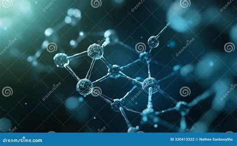 Detailed Molecular Structure With Abstract Scientific Background Stock